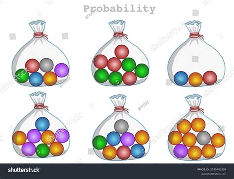 Probability Calculations Finding Possibility Static Lots Stock Vector