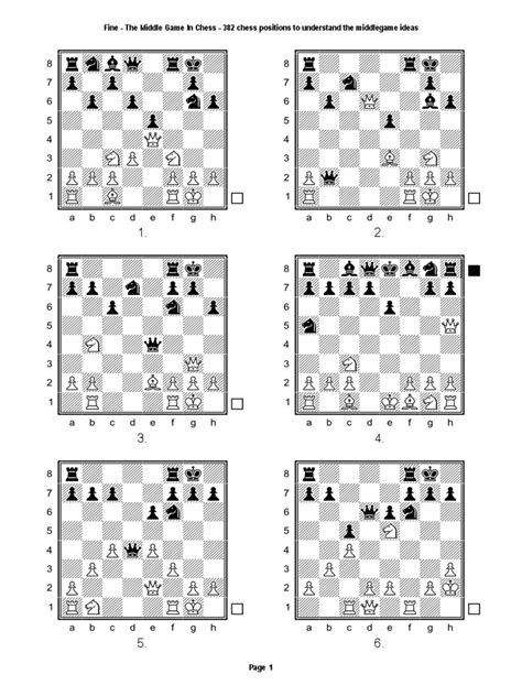 Fine The Middle Game In Chess 382 Chess Positions To Understand The Middlegame Ideas To