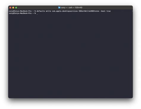 how to disable the creation of ds store files from a mac itsc