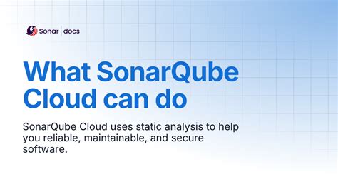What Sonarqube Cloud Can Do Sonar Documentation