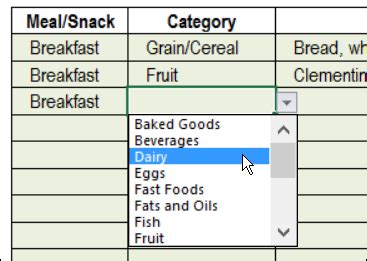 Excel Calorie Counter Track Daily Recipe Calculator