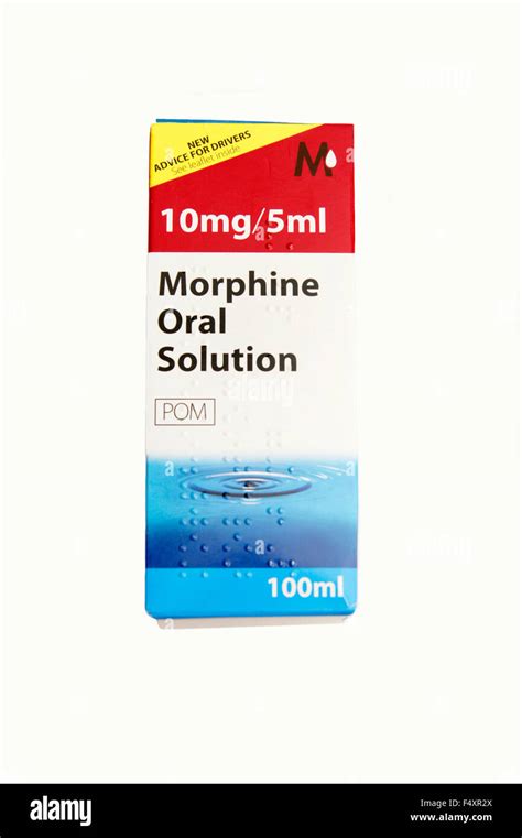Eine Flasche Von Morphinlösung Zum Einnehmen Morphin Ist Ein Alkaloid