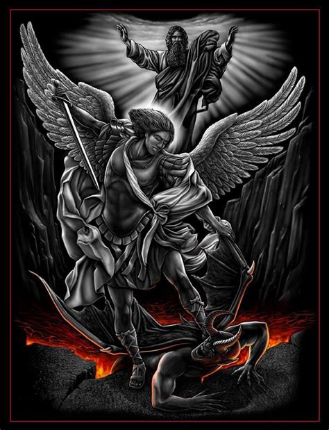 Saint Michael Tattoo Drawing Printable Calendars At A Glance