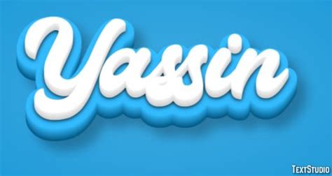 Yassin Name 3d Text Effect Text Effects Friends Font