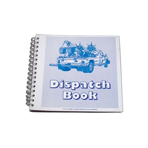 Towing Dispatch Book Towing Forms