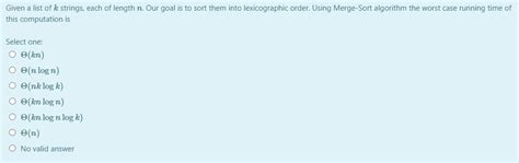 Solved An In Place Algorithm Is An Algorithm That Uses