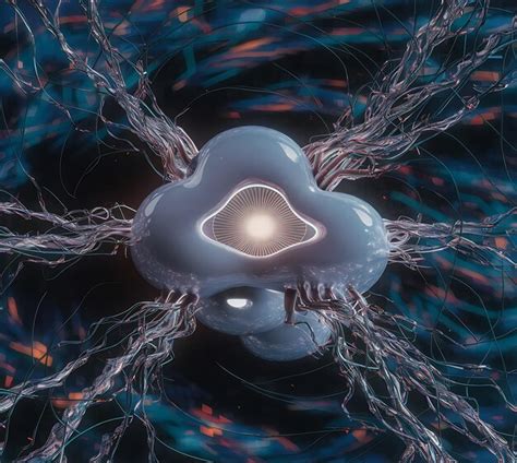 Futuristic Cloud Computing Technology Concept Premium Ai Generated Image