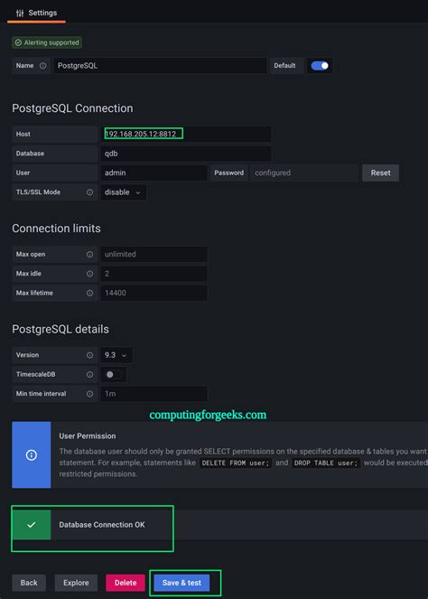 monitor questdb database with prometheus and grafana computingforgeeks
