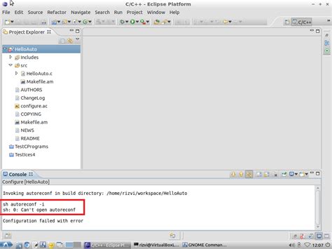 eclipse autotools project in ubuntu and a small head scratch codeproject