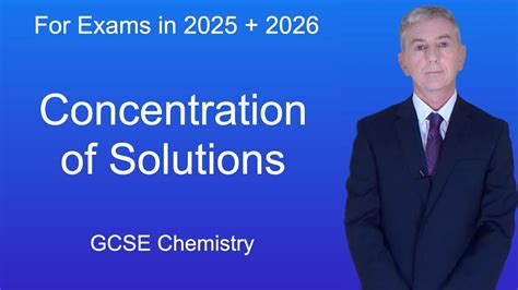 gcse chemistry revision concentration of solutions youtube