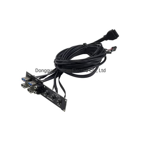 Chassis Front Panel Mounted Extension Cable Dual Usb Usb To Ports Pcb Circuit Board