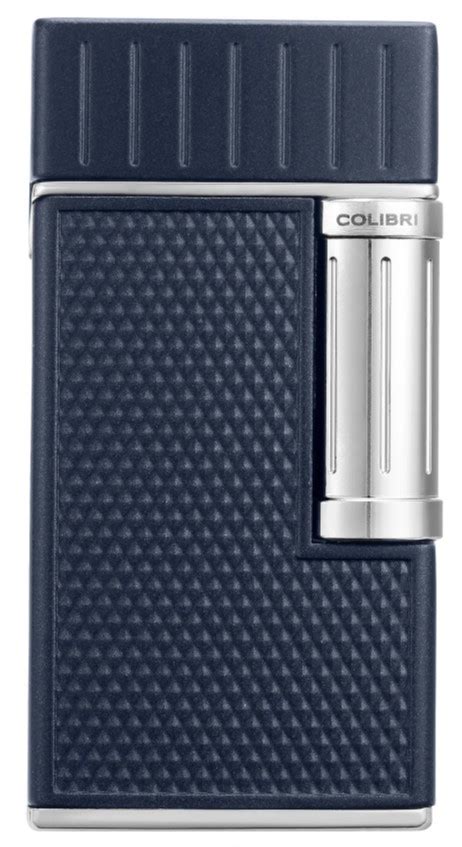 Colibri Julius Classic Double Flame Flint Lighter Navy Blue Cigar Hut