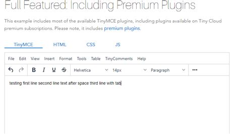 TinyMCE Does Not Preserve Whitespace On Paste Issue Tinymce Tinymce GitHub