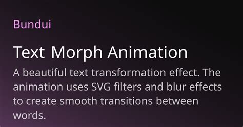 Text Morph Animation Bundui