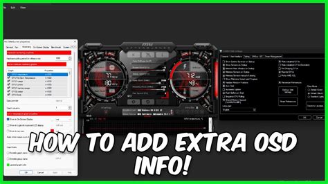 How To Get Extra Osd Info On Msi Afterburner Using Hwinfo64 Youtube