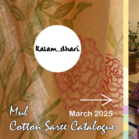 🎉march 2025🔥 Catalog For March 2025 Soft Mul Cotton Hand Crafted Sarees Never Duplicated