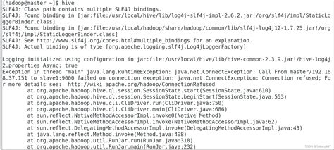 启动hive不成功报错：failed On Connection Exception Connectexception Connection Refused Csdn博客