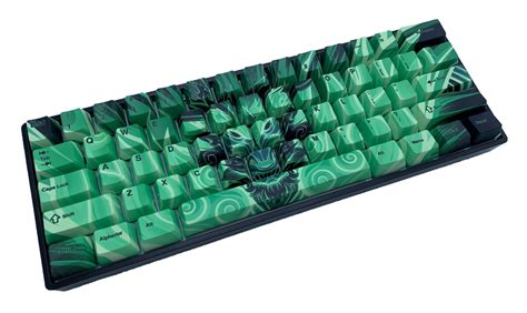 Hayabusa 60 Keyboard Green Liquid Oni Dragon Alpherior Keys