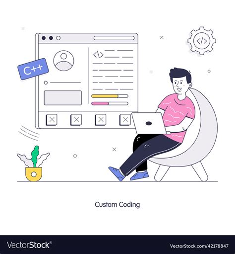 Custom Coding Royalty Free Vector Image Vectorstock