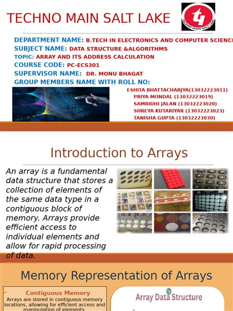 Array And Its Address Calculation S Pdf Pointer Computer Programming Data Management