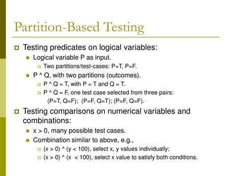 Ppt Chapter 8 Coverage And Usage Testing Based On Checklists And Partitions Powerpoint