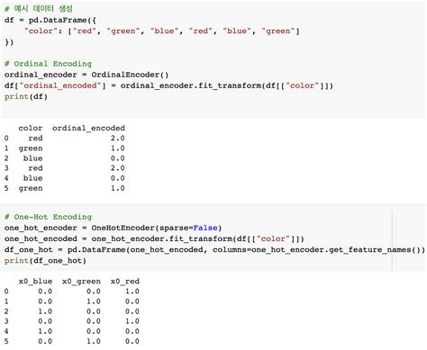 Ordinalencoder와 Onehotencoder의 차이