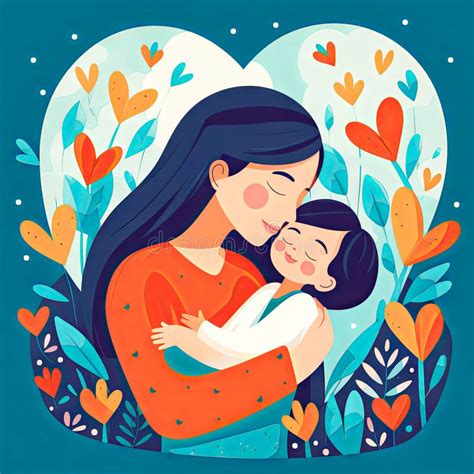 Happy Mom And Baby With Heart Feeling In Love Stock Image Image Of
