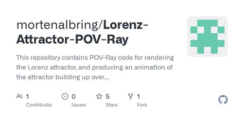 Github Mortenalbringlorenz Attractor Pov Ray This Repository Contains Pov Ray Code For