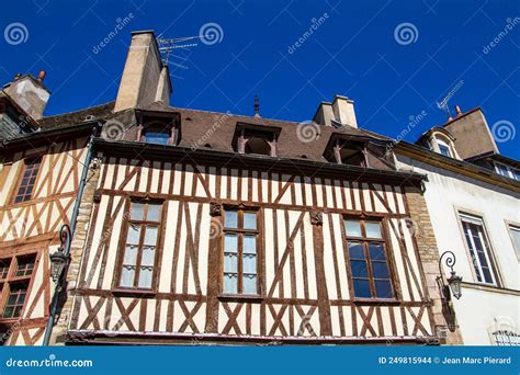 France Dijon Typical Facade Of An Old House Editorial Stock Image