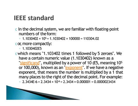 Data Representation Floating Point Ppt Free Download