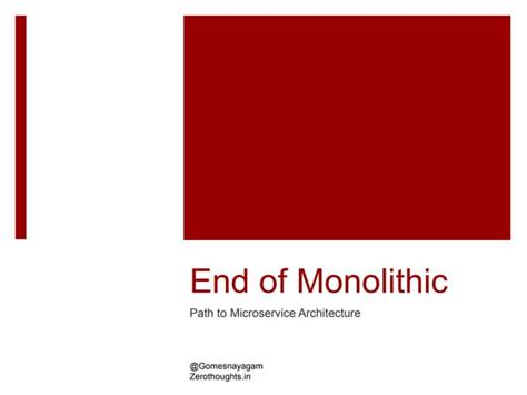 Monolithic Microservice Architecture Ppt