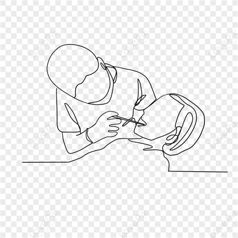 Abstract Line Drawing Of People Doing Nucleic Acid Testing For New