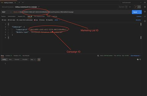 Dynamics CRM Web API Add Marketing List To Campaign Association Cannot Be Performed Between An
