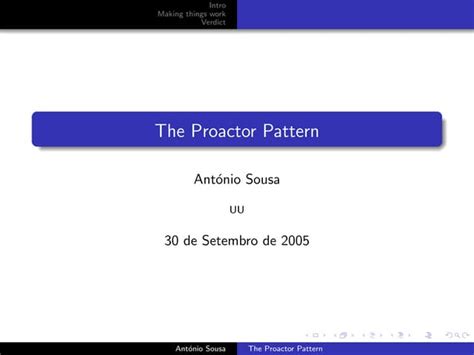 The Proactor Pattern Ppt