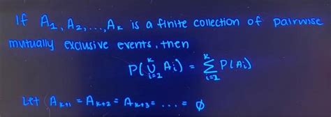 Solved If A1a2ak Is A Finite Collection Of Pairwise