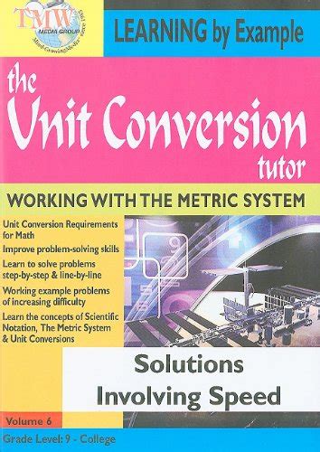 solutions involving speed unit conversion tutor working