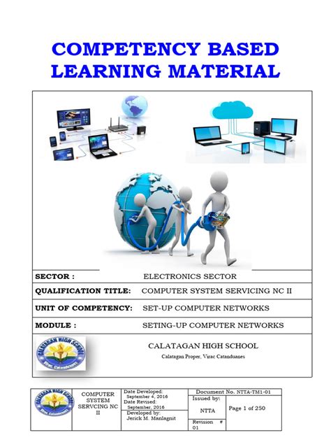 Competency Based Learning Material | PDF | Network Topology | Computer Network
