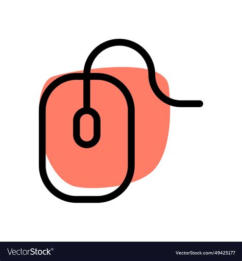 mouse used to move the cursor on screen royalty free vector