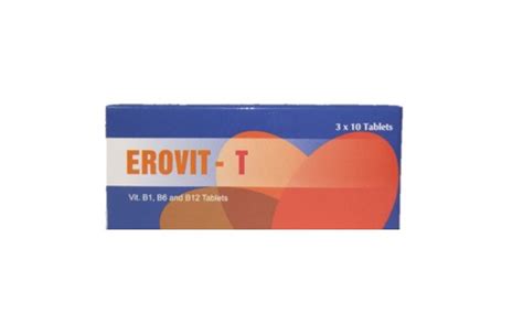 Erovit T Vitamin B1 B6 And B12 Tablets 30 Count Cva Phamacy