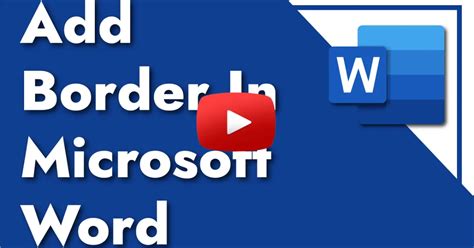 How To Add Page Borders In Microsoft Word Arun S Marketing Classroom