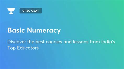 basic numeracy dormant upsc csat unacademy