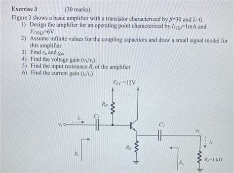 Solved Exercise Marks Figure Shows A Basic Ampl