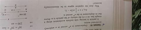 Example Displacement In Nth Second In A Uniformly Accelerated Motion