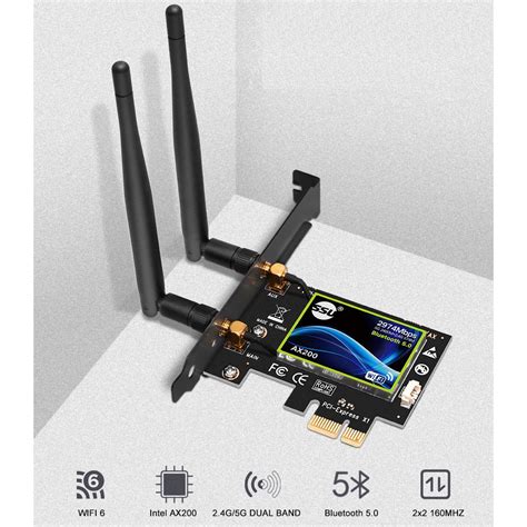 AX PCI WiFi Card WiFi Dual Band Mbps AX PCIE Wireless WiFi Card With Bluetooth