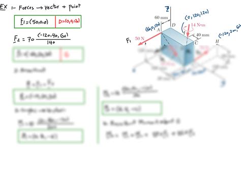 Solution Statics Equivalent Force Couple System And Single Force 2d