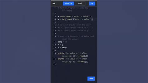 python program to swap two variables techgyan81 python programming