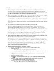 BME Midterm Review Sheet BME Midterm Review Questions Lecture What Is An Organelle