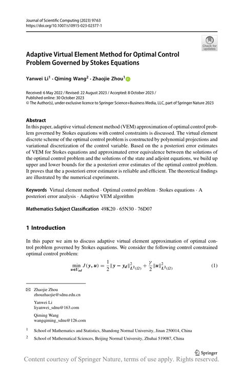 Adaptive Virtual Element Method For Optimal Control Problem Governed By