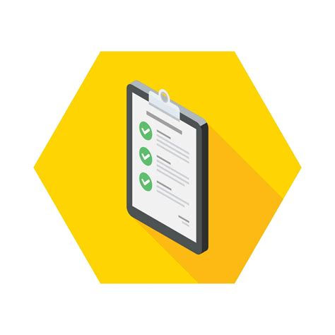 Checklist Isometric Left View Icon Vector Isometric Flat Style Vector Illustration 23752135