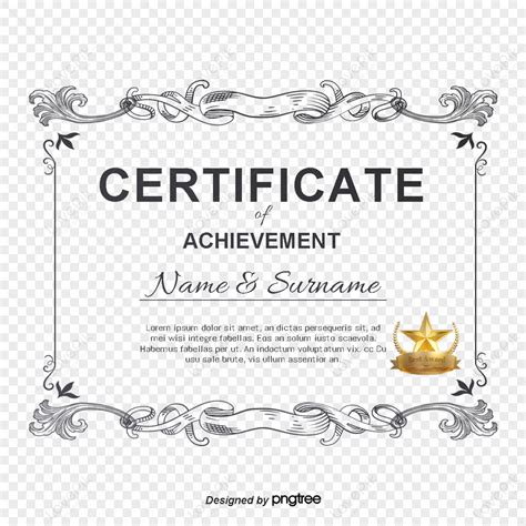 Certificate Border Vector Png